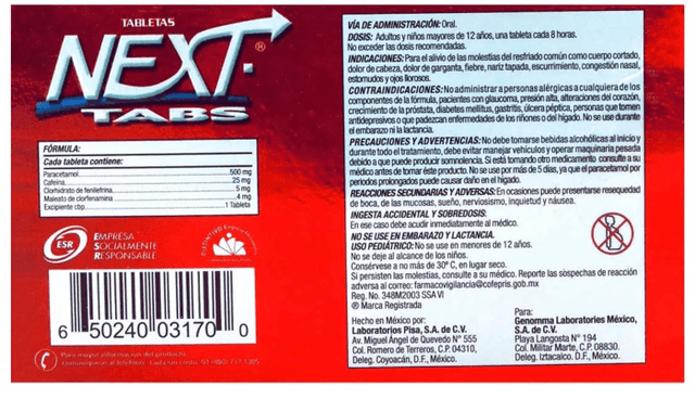 Next Con 20 Tabletas – Farmacia Herrera