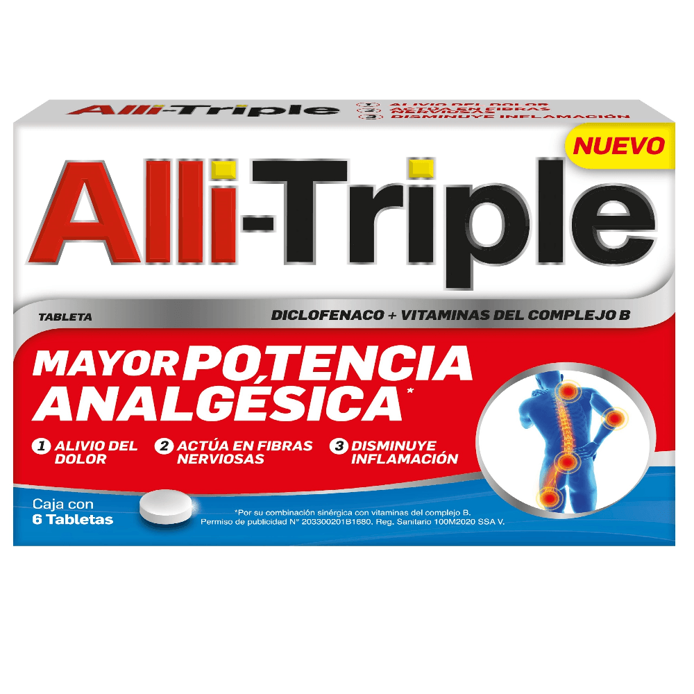 Alli-Triple 50 / .25 / 50 / 50 Mg Con 6 Tabletas – Farmacia Herrera