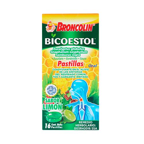 Broncolin Bicoestol Limon 16 Pastillas – Farmacia Herrera