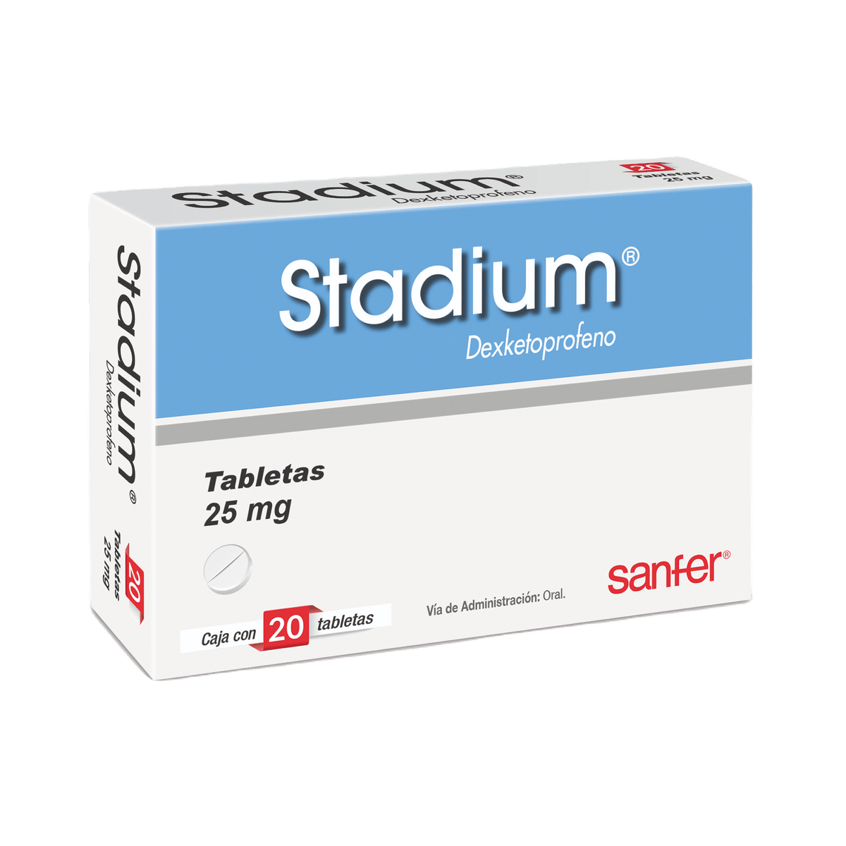 Stadium 25 Mg Con 20 Tabletas – Farmacia Herrera