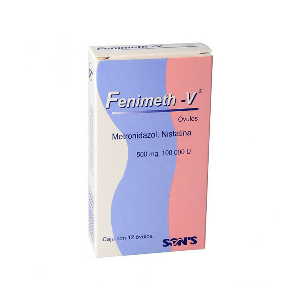 Metronidazol Nistatina Fenimeth V Ovulos 500 Mg / 100 000 U Con 12 ...