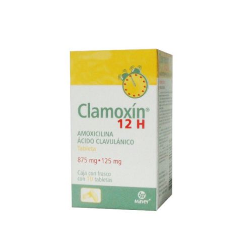 Amoxicilina Ac Clav Clamoxin 12H 875 / 125 Mg Con 10 Tabletas ...