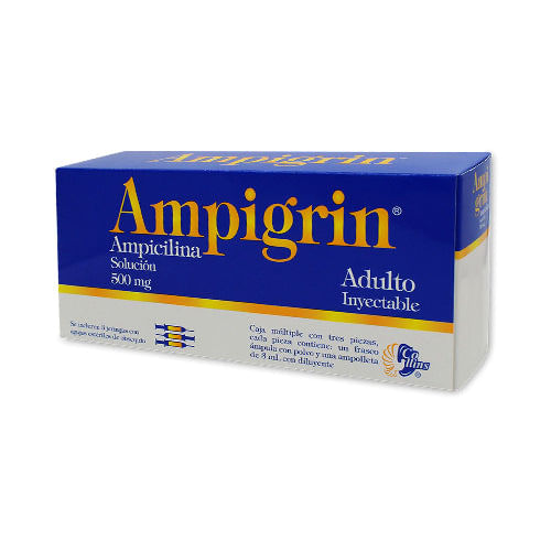 Ampicilina Ampigrin Adulto 500Mg Solucion Inyectab – Farmacia Herrera