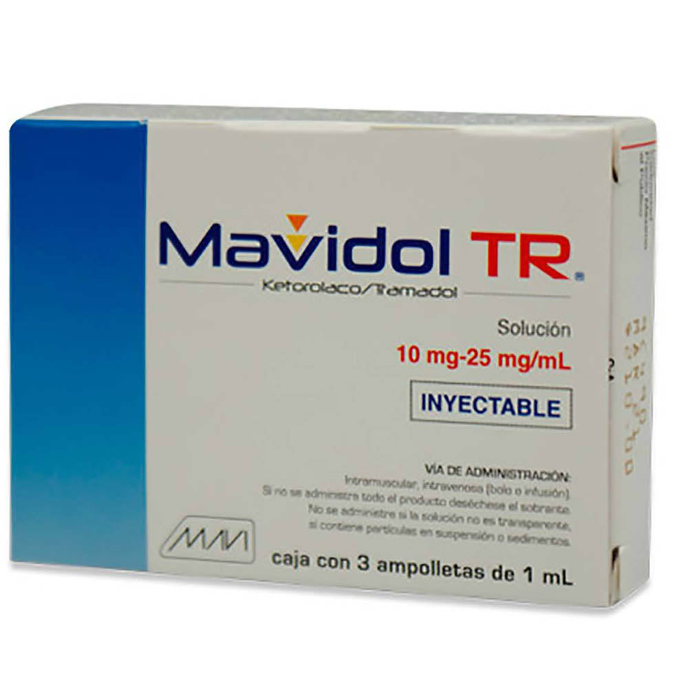 Ketorolaco Tramadol Mavidol Tr Solución Inyectable 10 / 25 Mg / Ml ...