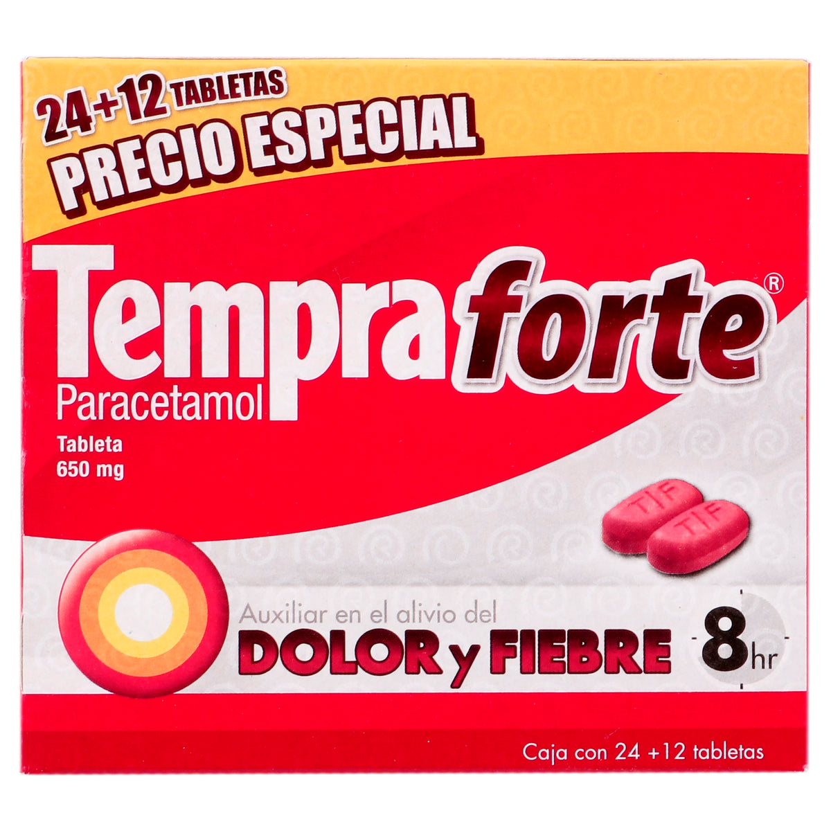 Tempra Forte 650 Mg 24 Mas 1Con 2 Tabletas – Farmacia Herrera