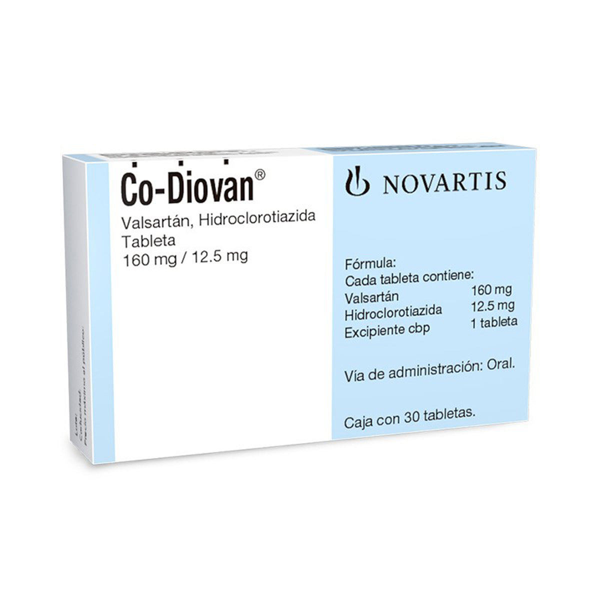 Co-Diovan 160 / 12.5 Mg Con 30 Tabletas – Farmacia Herrera